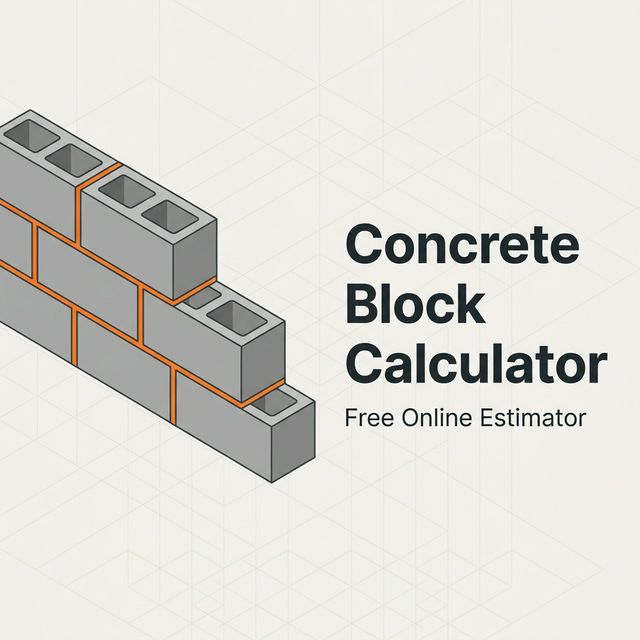 Concrete Block Calculator — Free Wall Block Estimator
